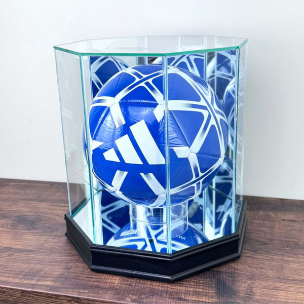 Soccer Ball Display Case – Real Glass, UV Protection, Made in USA ...