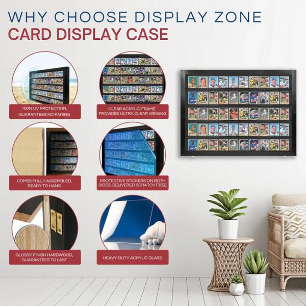 50 Ungraded - Sports Trading Card Display Case Cabinet – Display Zone